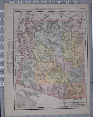 Pre-1900 - Map Of Arizona