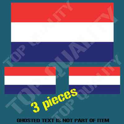 NETHERLANDS DUTCH NATIONAL FLAG DECAL STICKER HARD HAT VEHICLE HELMET ...