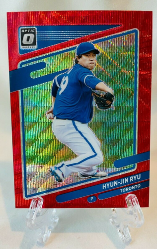 2021 Panini Donruss Optic Hyun-Jin Ryu RED WAVE #172 | Toronto Blue ...