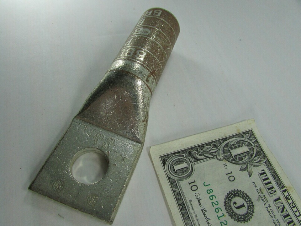 Penn-Union Copper Electrical Crimp Lugs, 500 MCM 5/8" Stud Brown Die ...