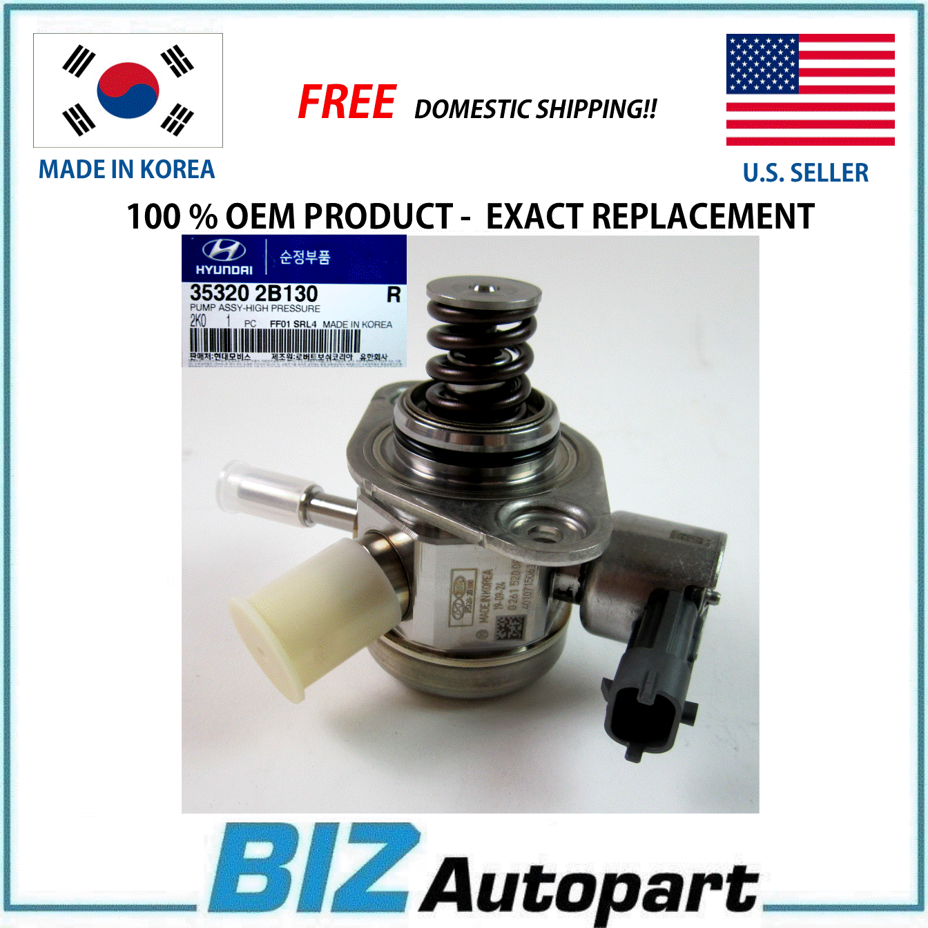 OEM GENUINE !! HIGH PRESSURE PUMP FOR 2012-14 HYUNDAI 11-12 KIA 1.6L ...