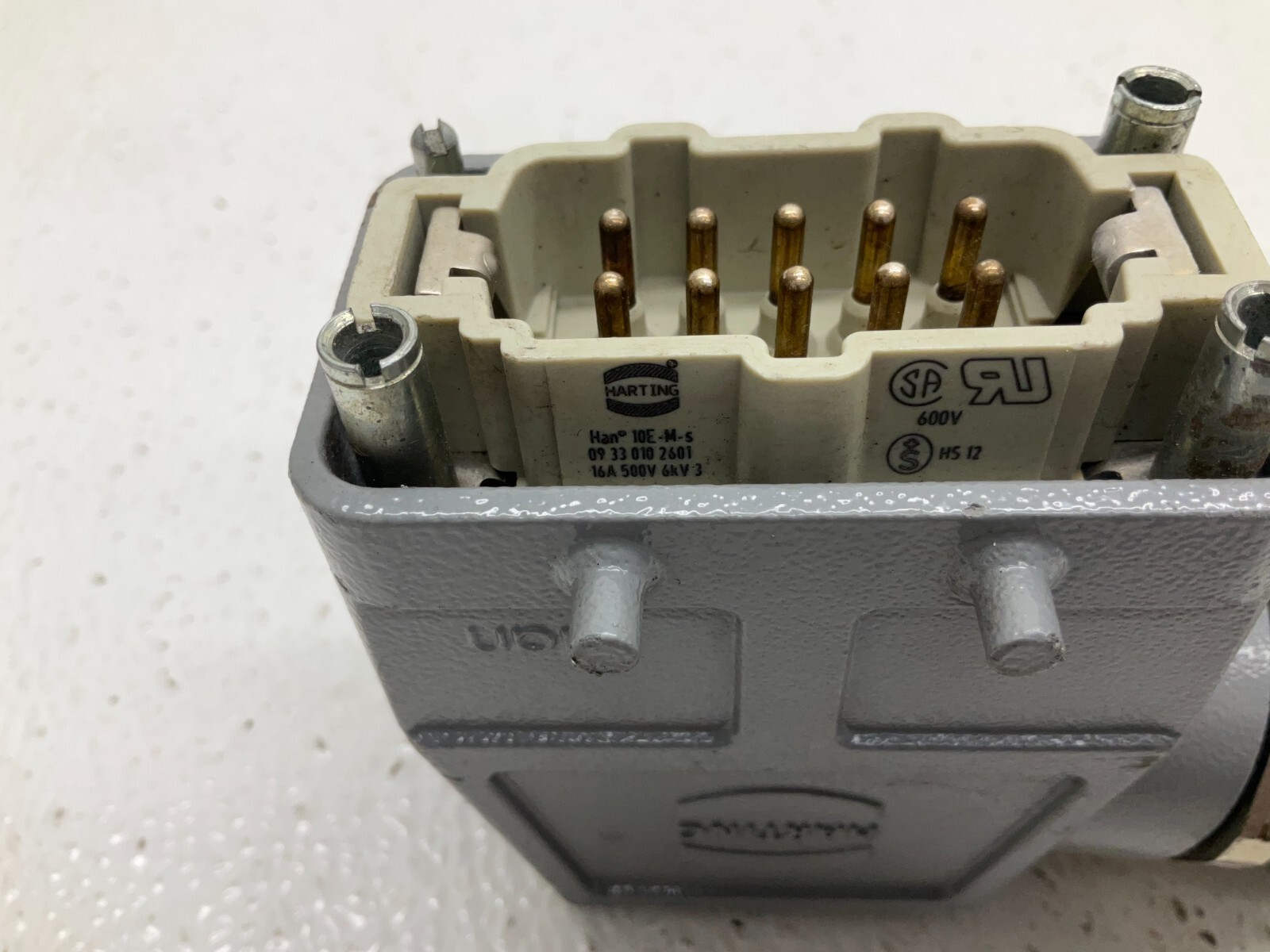 Harting HAN 10E-M-S Industrial Male Connector 16 A 500 V HAN10EMS (VT ...