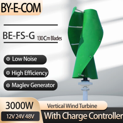 Bayoung 3000W Vertical Wind Turbine Generator 12V 24V 48V Savonius ...