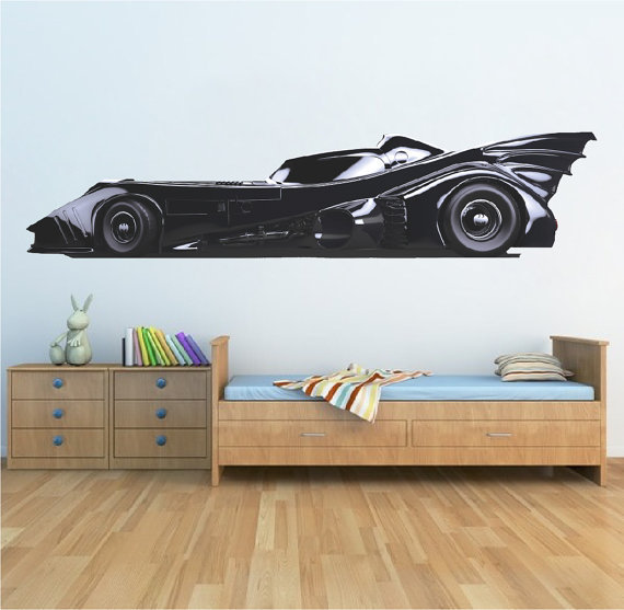 Batman Wall Decal Kids Bedroom Batman Batmobile Car Wall Graphic ...