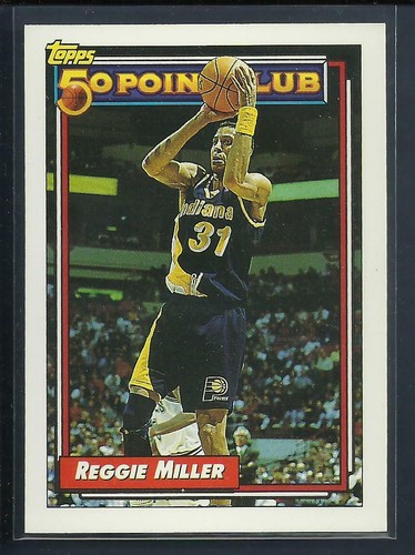 Reggie Miller 1992-93 Topps 50 Point Club Card # 215 Indiana Pacers ...