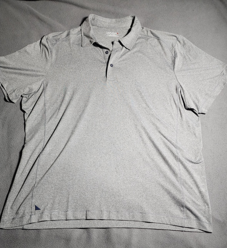 Untuckit Shirt Mens XXL Gray Clavidor Short Sleeve Polo Performance Stretch | eBay