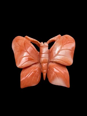 Large Carved Coral Butterfly Figurine Momo Coral | eBay
