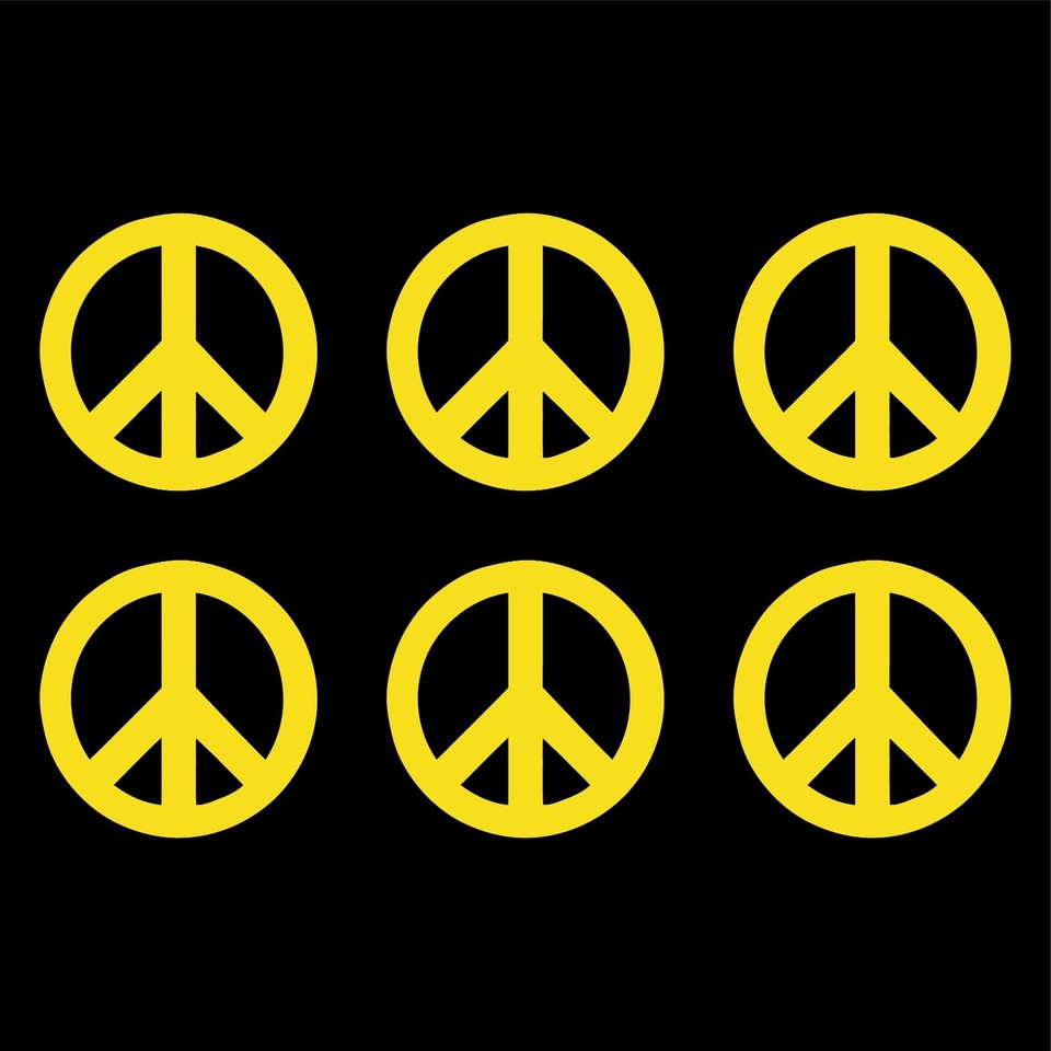 Small Peace Symbol Vinyl Decals set of 6 Peace Sign Stickers Sheet | eBay