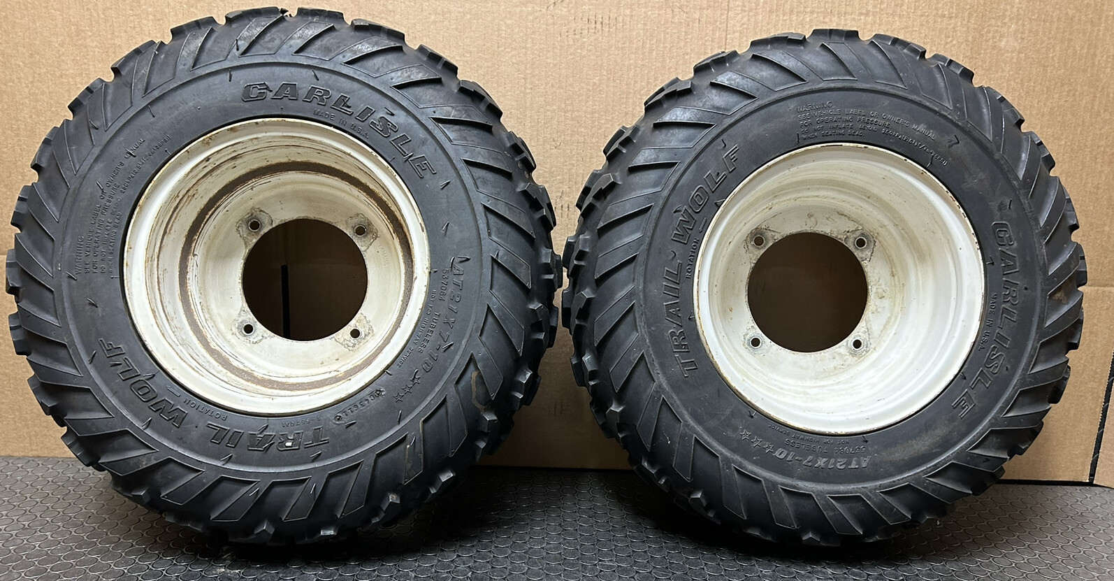 Yamaha GENUINE OEM DID 4x156 Steel Front Rims Carlisle Tires 21x7x10 ...