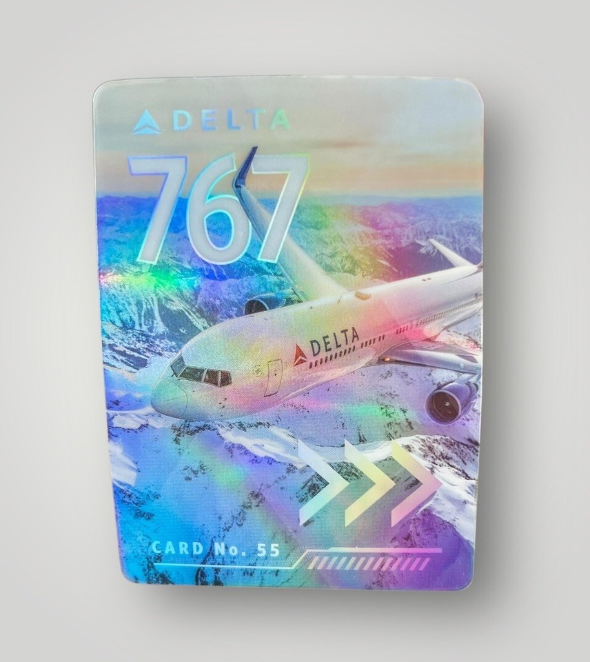 Delta Air Lines Collectible Pilot’s Trading Card Boeing 767-300ER No.55 ...