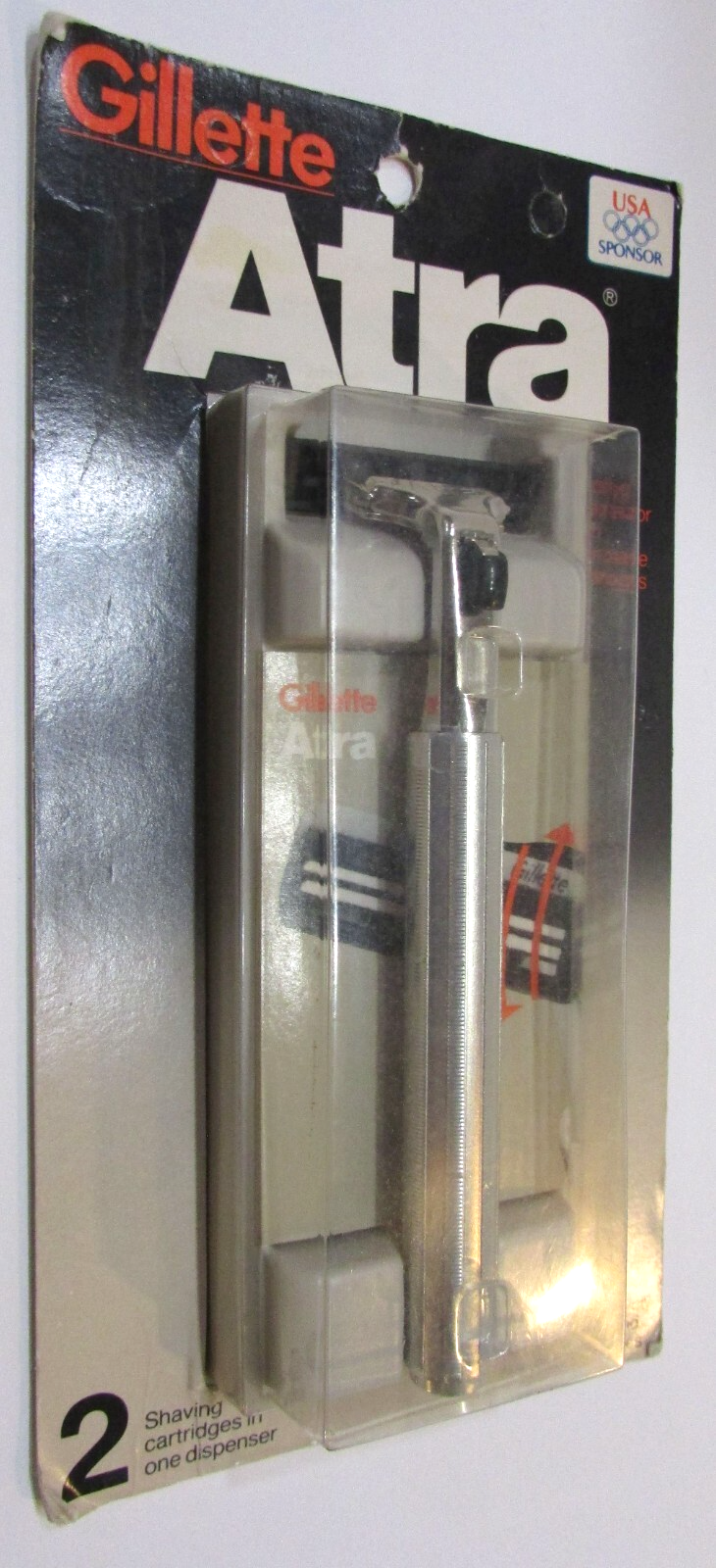 New Vintage 1983 Gillette Atra Pivoting Head Twin Blade Razor w 2 ...