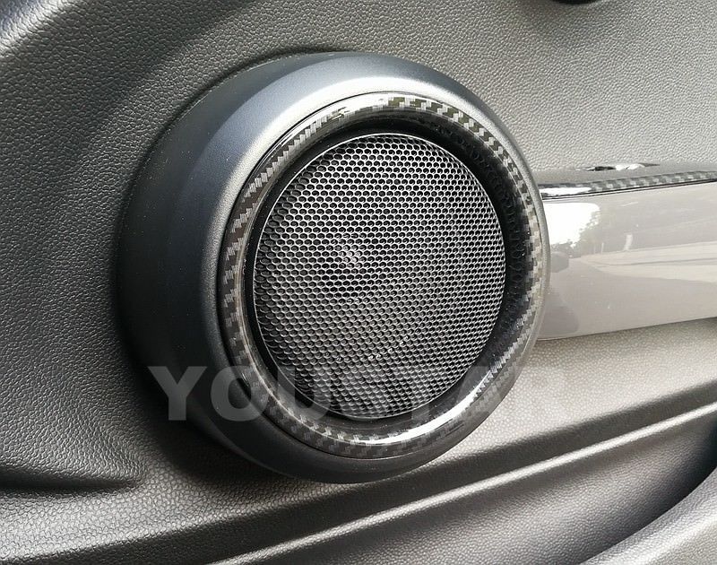 UNICUS 4x CARBON EFFECT Door Lower Speaker Trims for MINI Cooper S F55 ...