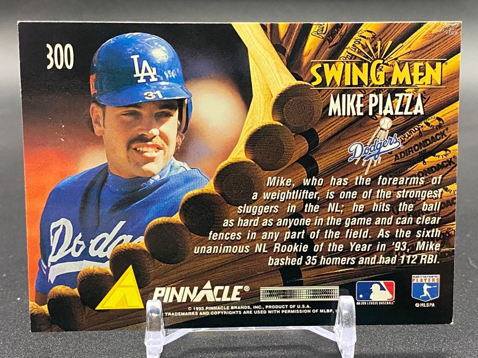 Mike Piazza 1995 Pinnacle Swing Men #300 Mint Los Angeles Dodgers HOF ...