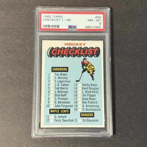 1965-66 Topps Hockey - #66 Checklist 1-66 PSA 8 | eBay
