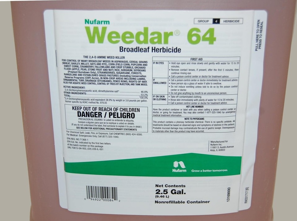 Weedar 64 Broadleaf Herbicide - 2.5 Gallons (2,4-D) | eBay