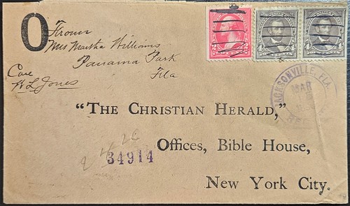 Jacksonville FL 2c + Pair 4c 1st Bureau Registered 1896 Duval County | eBay