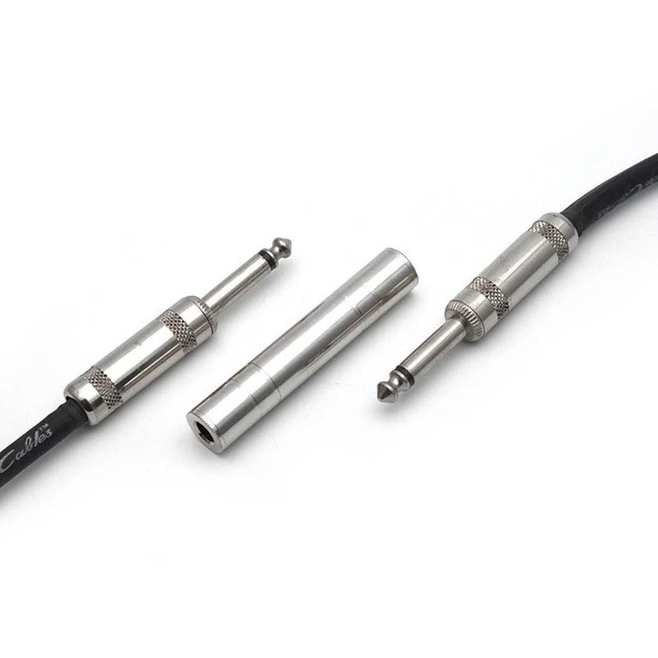 6.35mm Female to Female Guitar Plug Connector Jack Adapter | eBay Australia