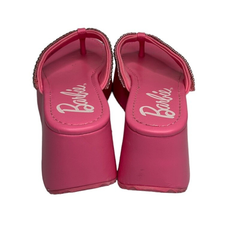 Forever 21 Barbie Rhinestones Wedge Platform Sandals PINK Womens Size 8 ...