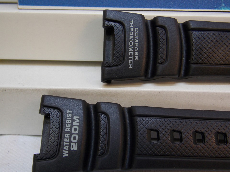 Casio Watch Band SGW-100 Black Resin Strap for Compass Thermometer ...