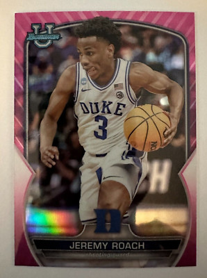 2022-23 Bowman Chrome U JEREMY ROACH Pink Refractor card DUKE | eBay