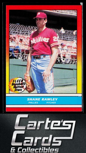 Shane Rawley 1988 Fleer Revco Baseball's Hottest Stars #32 Philadelphia ...