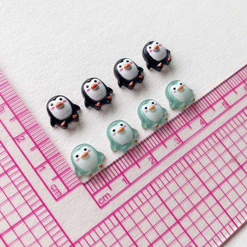 Flat Back Resin Mini Penguin Figurines Cute Design Scrapbook ...