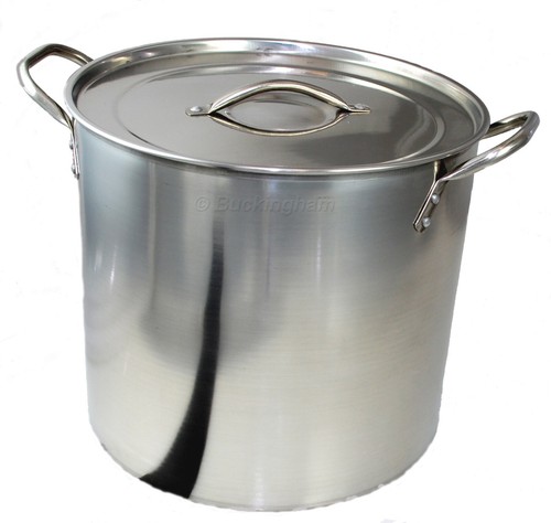 Buckingham 15L Stainless Steel Stock Pot with Lid Induction Compatible ...