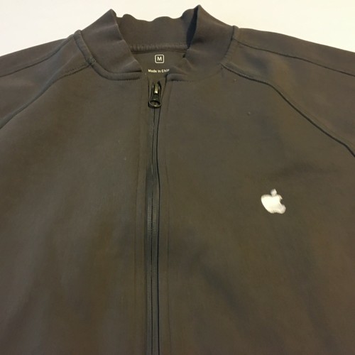 Apple Store Womens Employee Uniform Jacket Sz M Sweater Grey Full Zip ...
