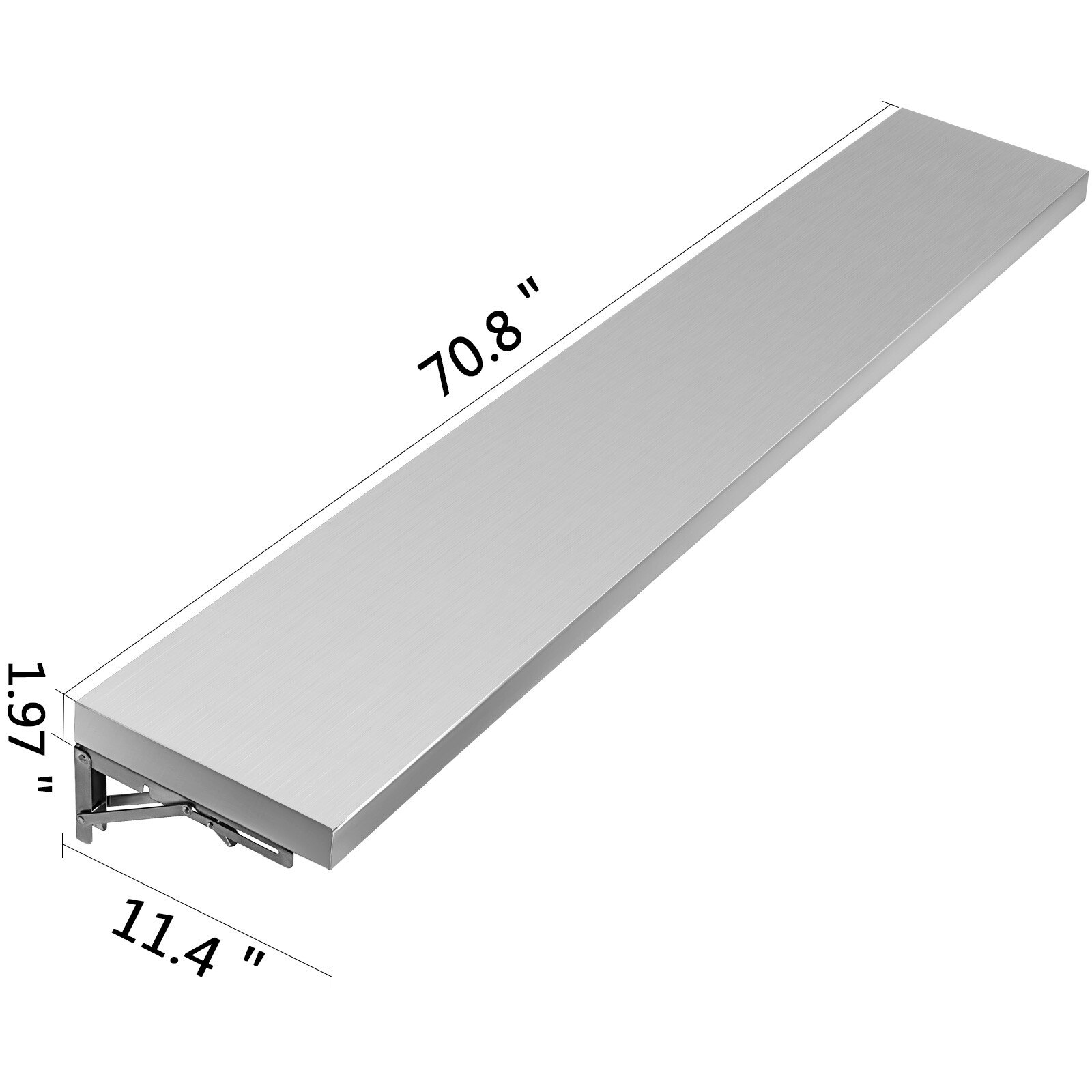 Concession Window Shelf 6ft Stainless Steel 660lbs Load for Food ...