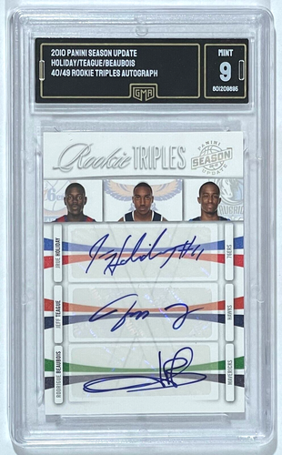 2009-10 Panini Season Update - Rookie Triples Signatures #17 Jrue ...