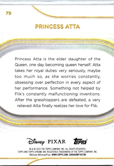 PRINCESS ATTA DISNEY TOPPS CHROME 2025 BASE CARD | eBay