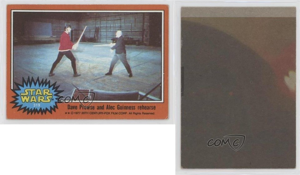 1977 Topps Star Wars David Prowse Alec Guinness Dave and Alex Rehearse ...