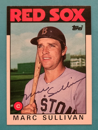 MARC SULLIVAN Hand Signed 1986 Topps #529 Boston Red Sox Autograph Auto ...