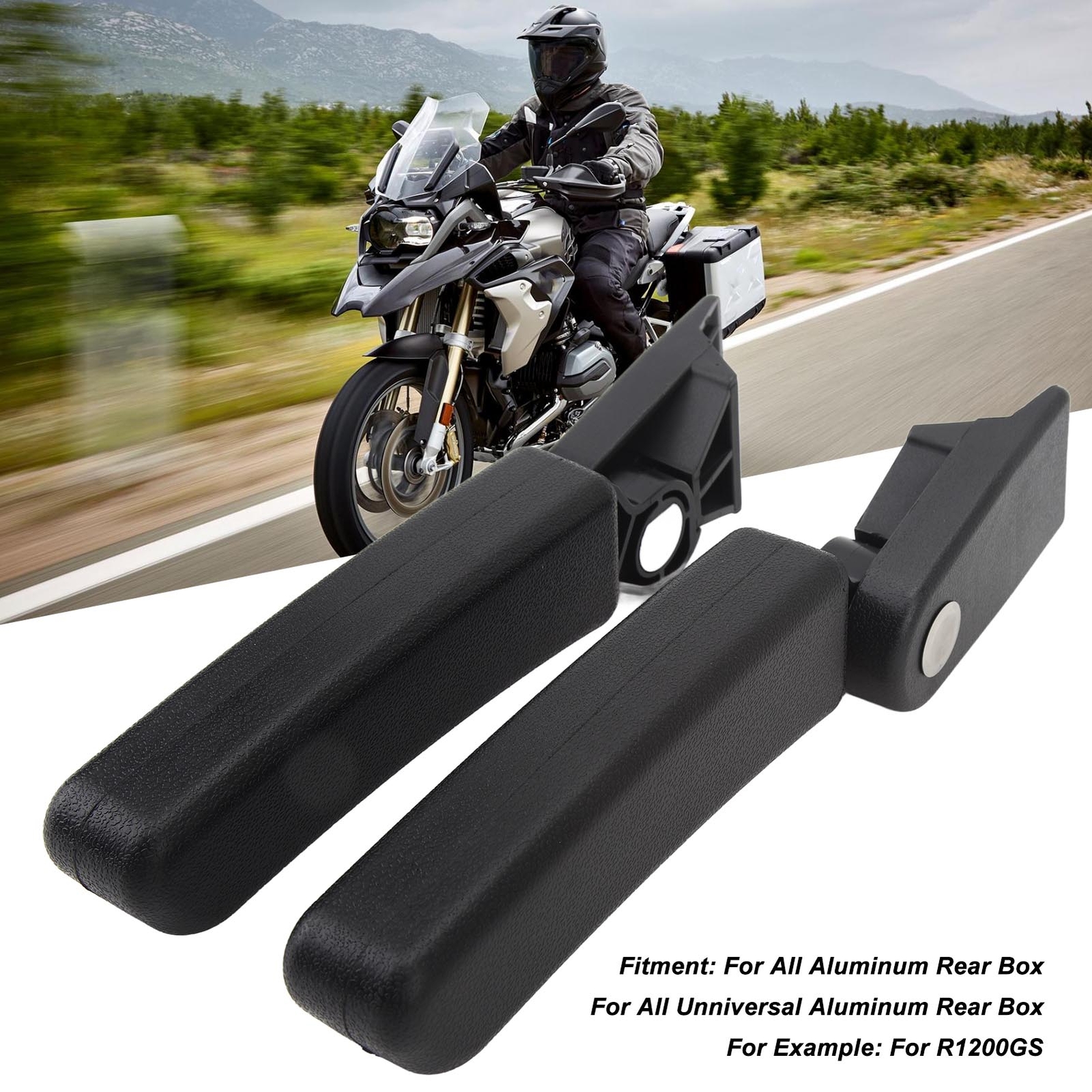 Car 1 Pair Motorcycle Rear Box Passenger Armrest Rear Mount Handrail ...