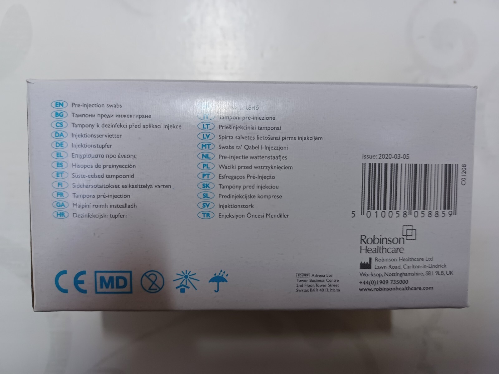 70/75% Isopropanol Unbrand/Universal Alcohol Wipes Pre-Injection Swabs ...
