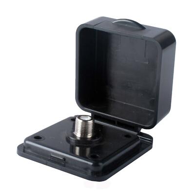 SQUARE TV INLET BLACK EXTERIOR ANTENNA RECEPTACLE CARAVAN ...