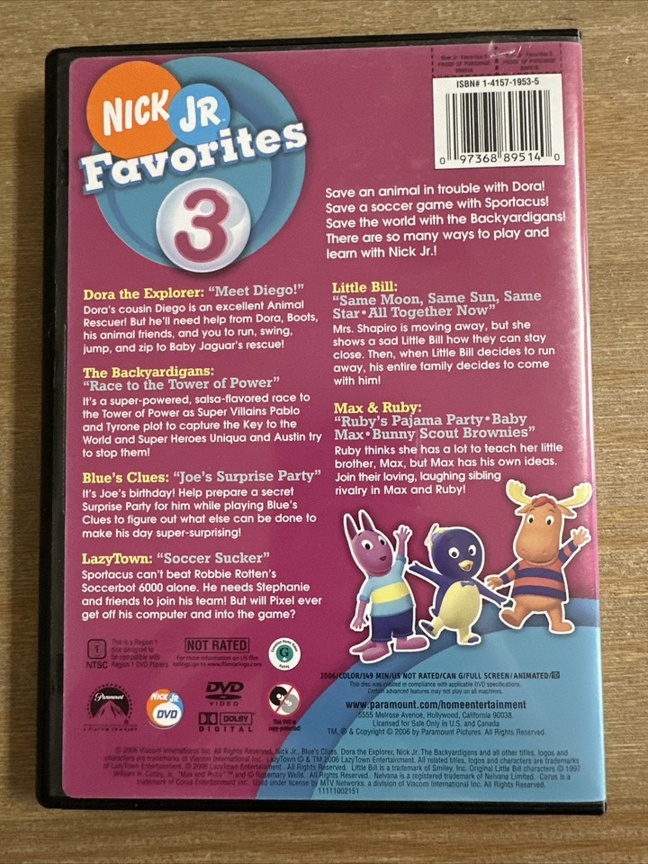 Nick Jr. Favorites - Vol. 3 (DVD, 2006) 97368895140 | eBay