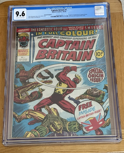 Captain Britain #1 CGC 9.6 - Origin & 1st app. UK Comic - Includes Mask ...