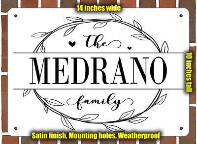 Medrano Family Decorative Metal Door or Wall Plaque (Style 1) | eBay