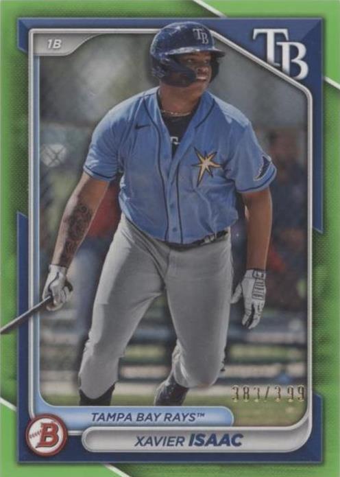 2024 Bowman - Prospects Xavier Isaac #BP-133 Neon Green Border /399 (RC ...