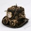 Attitude Studio Gold Steampunk Time Traveler Goggles Top Hat Novelty ...