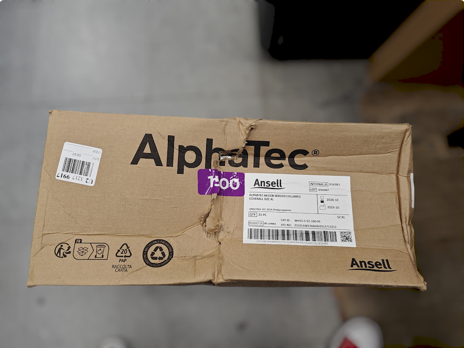 Case of 25 - Ansell Alphatec 681500 Plus Serged Hooded Coverall XL | eBay