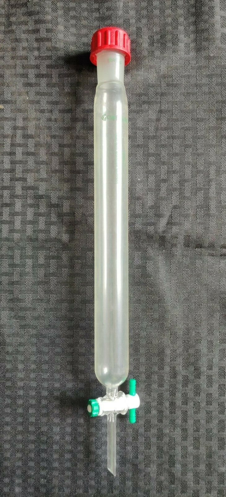 Chemglass Glass Plastic Coated Chromatography Column 1" ID x 12" 24/40 ...