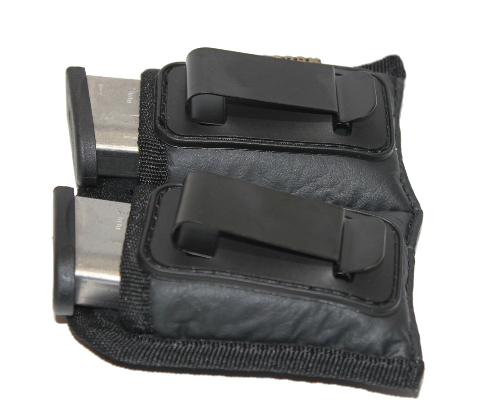 IWB Double Magazine Pouch/Holster for Small 380 Mag fits Glock 42 LCP ...