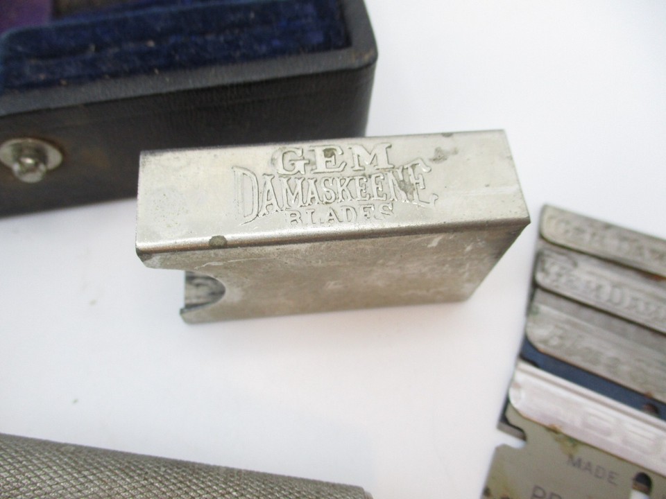 Antique Shaving Kit Purple Blades Razor Dirty Dirty Case 59 | eBay