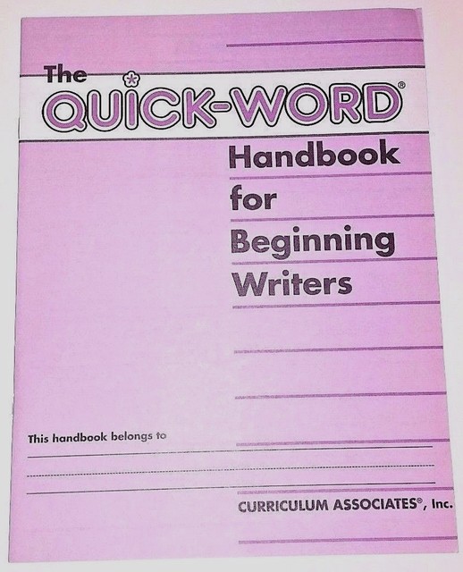 Quick Word Handbook for Beginning Writers/Purple (1995, Paperback) for ...