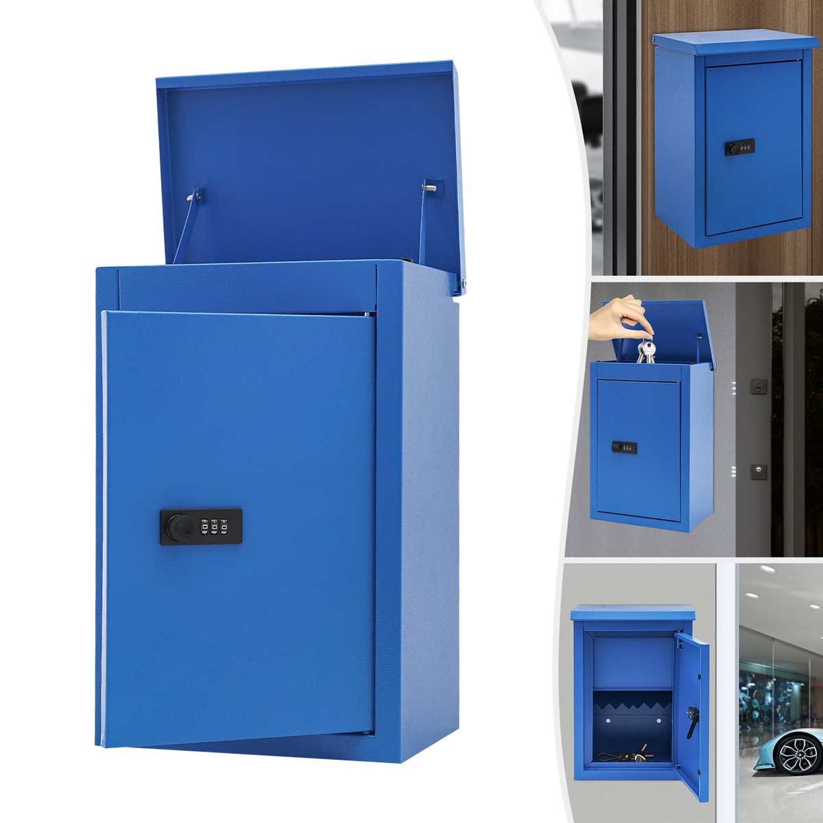 Mailbox Post Gusseisen Hand Bemalte Rote Mailbox Street Office Home