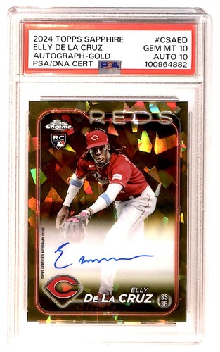 2024 Topps Sapphire Rookie Auto Gold 47/50 Elly De La Cruz PSA 10 /10 ...