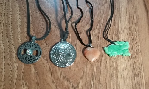 Vintage Esoteric Pendant and Black Cord Necklace Lot of 4 | eBay