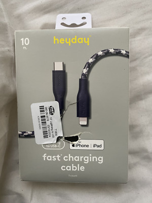 Heyday 6ft Fast Charging Cable USB-C to 8Pin - Navy Blue | eBay